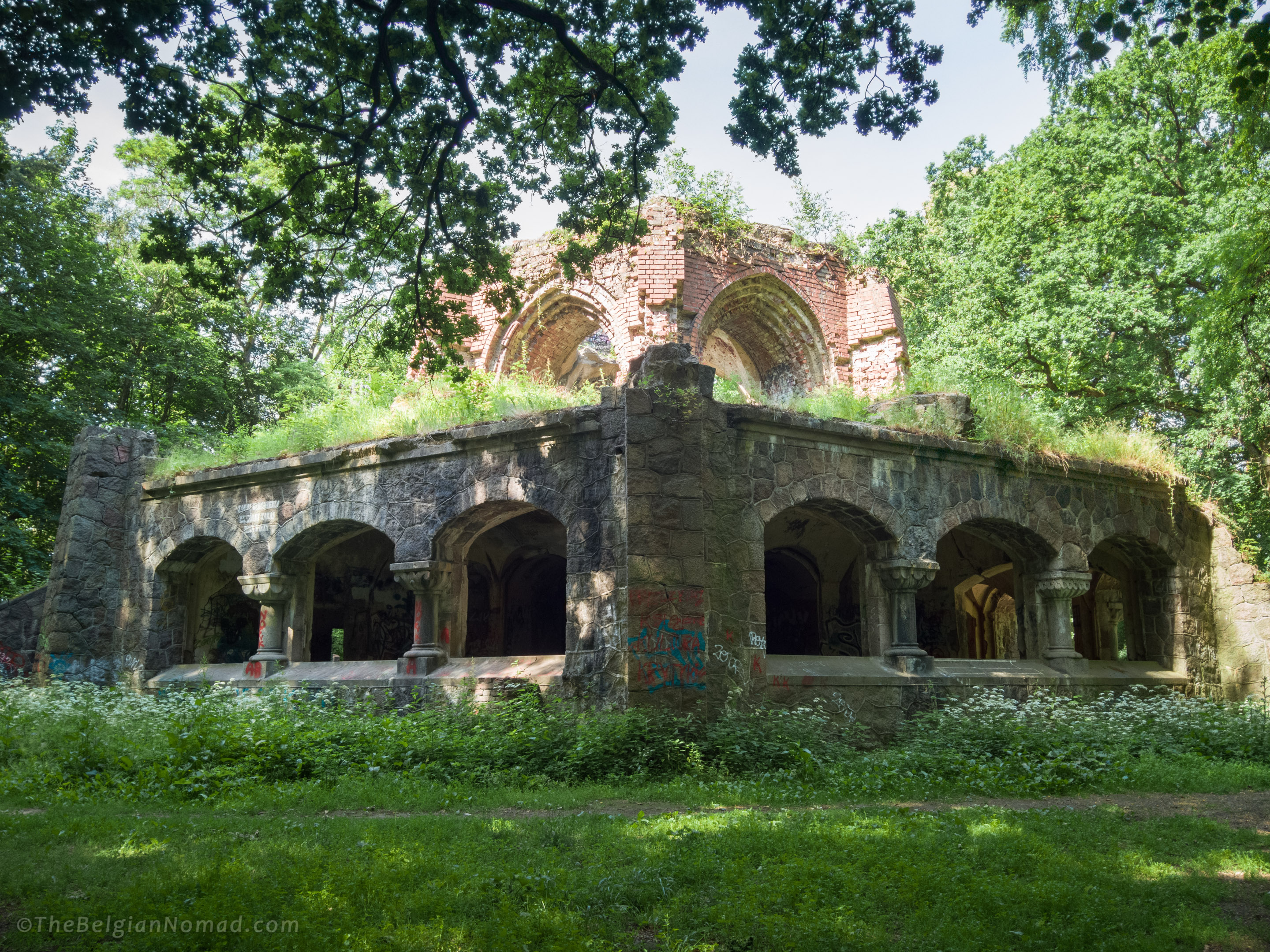 9-story tall tower ruins in the woods – The Belgian Nomad